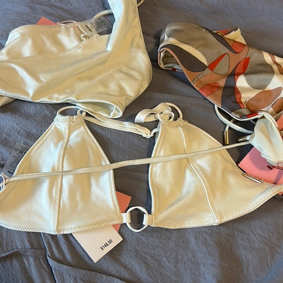 Cult Gaia Swim 3 Piece Bundle Cult Gaia Misha Bikini Top With 2 Bottoms Off White Nwt Poshmark